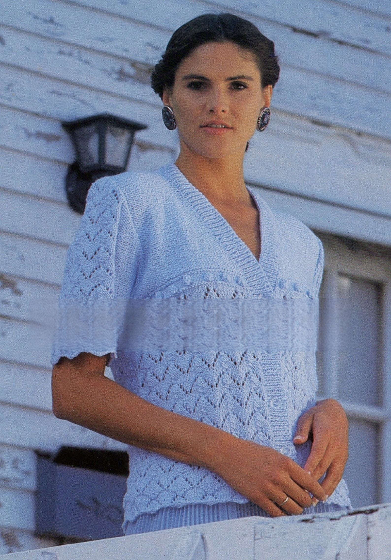 Light Lacy Summer Short Sleeves Knitting Pattern – FastKnits